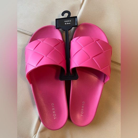 torrid | Shoes | Torrid Hot Pink Slides | Poshmark